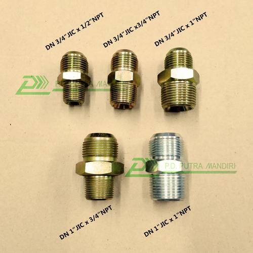 Jual Dobel Nepel 1 JIC x 1 NPT - BESI / Double Nipple - Jakarta Barat - Putra Mandiri Hydraulic ...