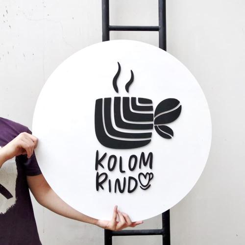 Promo Custom Signage Kayu 70cm / Signage kayu / Bisa Custom Logo ...
