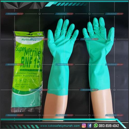 Jual Sarung Tangan Rubberex Karet Kimia Super Nitril Nitrile RNF15 ...