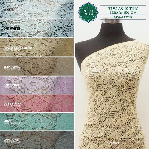 Jual 7151 KTLK - KAIN BROKAT KATUN [harga per 0.5m] - WHITE - Jakarta ...
