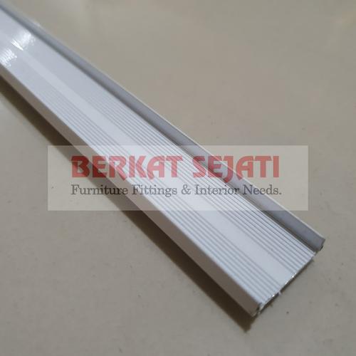 Jual Profil List Lis Edging Frame Alumunium Aluminium EA 17 WHITE PUTIH ...