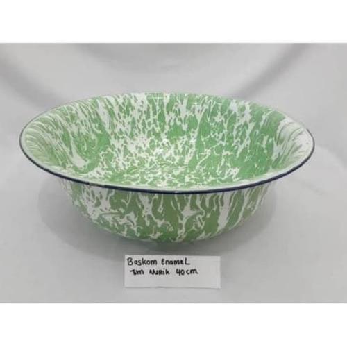 Jual Baskom enamel blurik 40cm atau baskom loreng hijau mulut besar - Kota Medan - wellingmart ...