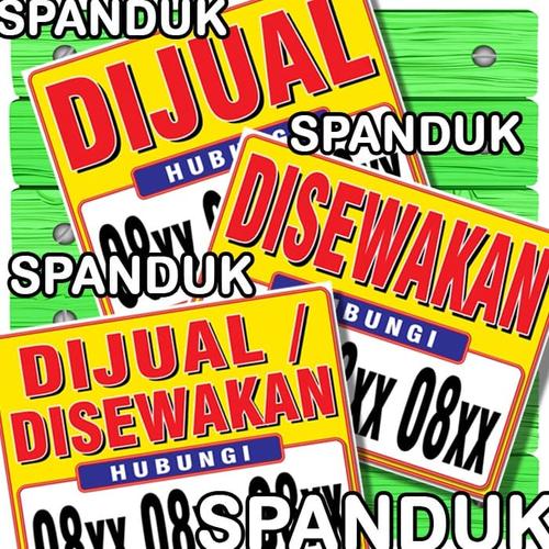 Jual Spanduk / Banner Rumah, Ruko, Toko dijual / disewakan (100x80 cm ...