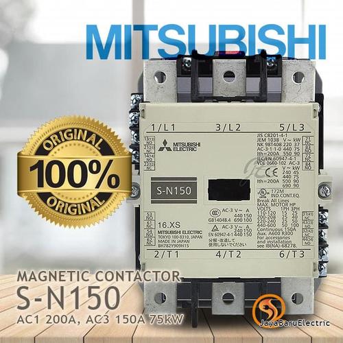 Jual Kontaktor / Contactor Mitsubishi S-N150 SN150 110V 220V 380V AC ...
