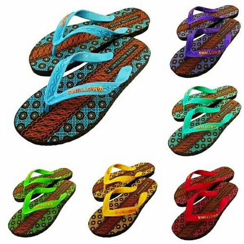 Jual ECERAN - Sendal Jepit Pria Wanita Swallow Motif Batik Keren - Kota ...