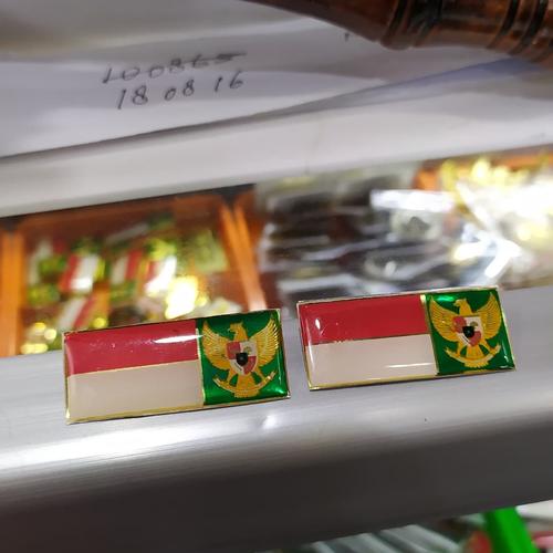 Jual Pin Merah Putih Logo garuda dasar Ijo /Buat Paskibra - Jakarta ...