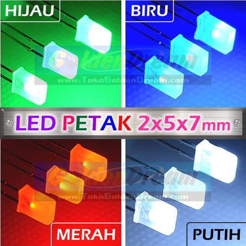 Jual LED Petak 2x5x7mm Square Cube Light Lampu Kotak Pipih Gepeng ...