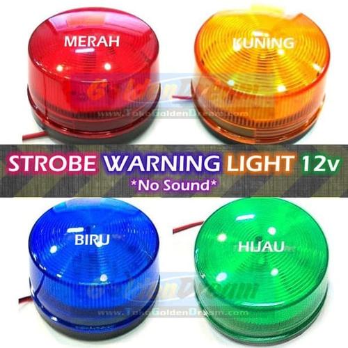 Jual Strobe Warning Light 12v Emergency Alarm Flashing NO Sound Lampu ...