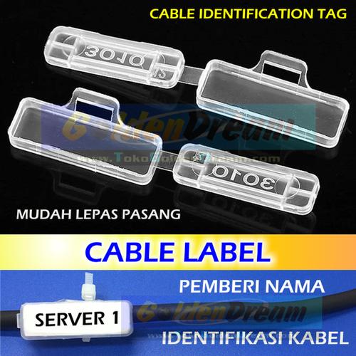 Jual Cable Label Name Tag Identification ID Labeler Penamaan Kabel Wire ...