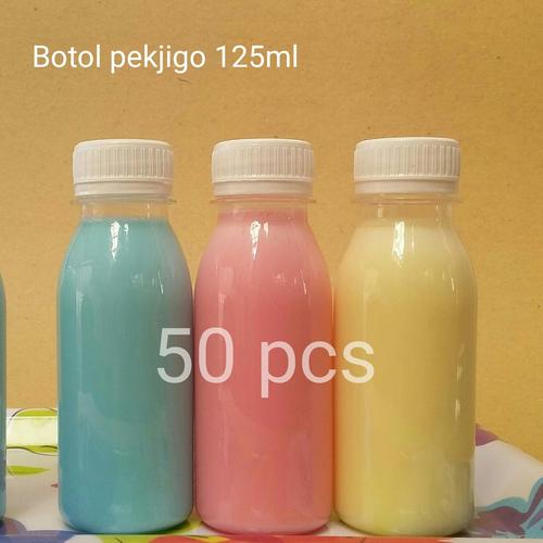 Jual [50 pcs] botol plastik pet botol pekjigo 125ml botol pudot - Hitam ...