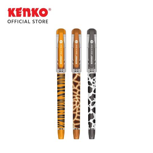 Promo KENKO GEL PEN / Pulpen Jel KE-20 (Zoo n' zoo) Black Random Color ...