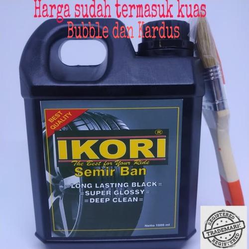 Jual Semir Ban Mobil Motor Murah Ikori 1 liter Wet Look Hitam Kinclong ...