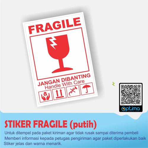 Jual STIKER FRAGILE PUTIH - Kab. Klaten - Optima Media Edu | Tokopedia