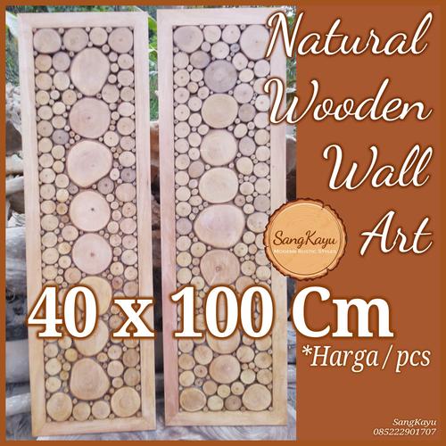 Jual Hiasan dinding kayu 100x40 Cm Natural Wooden Wall Art bukan ...