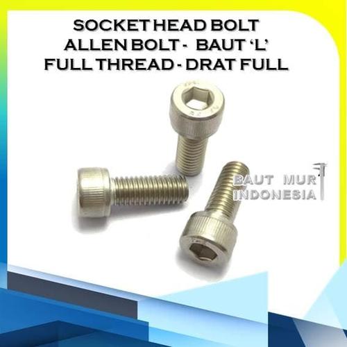 Jual Allen Bolt Baut L SUS304 Socket Cap Screw M5x16 isi 10 pcs - Kab ...