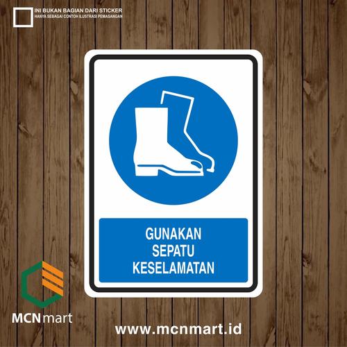 Jual Sticker Safety Sign APD gunakan sepatu safety - Kota Bekasi ...