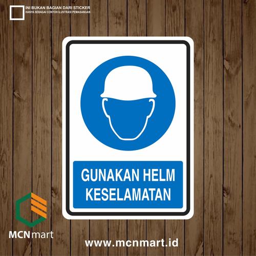 Jual Sticker Safety Sign APD Gunakan Helm Keselamatan - Kota Bekasi ...