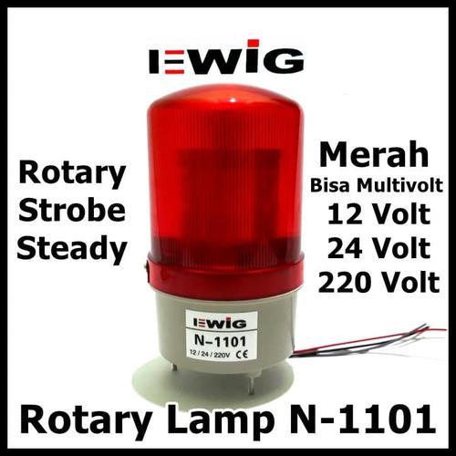 Jual Lampu Rotary Lamp LED N1101 Multi Volt Warna Merah RED - Kota ...