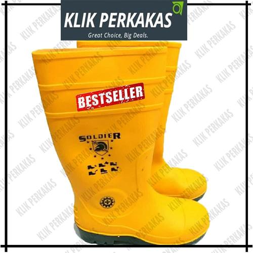 Jual Sepatu Boot Kuning PVC Safety Rain Boots Yellow SOLDIER - Jakarta ...