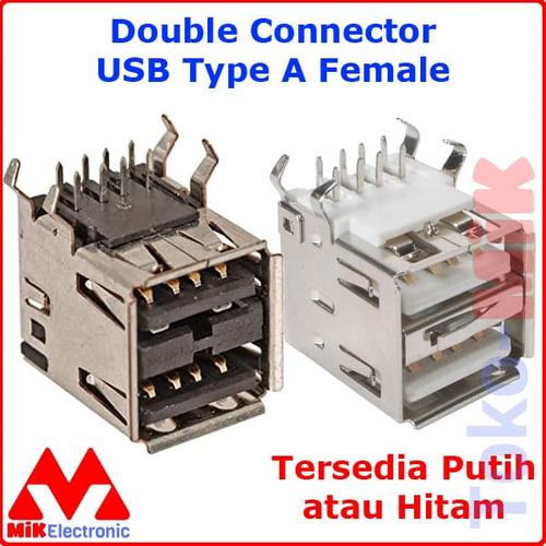 Jual DOUBLE CONNECTOR SOCKET USB TYPE A (KONEKTOR USB TIPE A DOUBLE) - Putih - Jakarta Barat ...