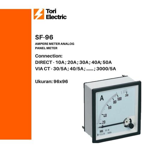 Jual Ampere Meter SF-96 3000A 5A Panel Meter Analog AmpereMeter CT 5A ...