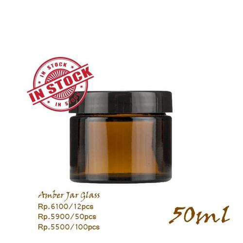 Jual Pot Cream Kaca Amber 50gr Pot Kosmetik Jar Cosmetic Pot Krim Jar ...