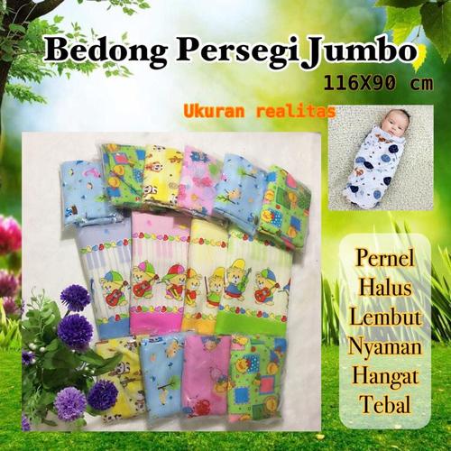 Jual Bedong Kain Pernel Persegi Bayi Jumbo Tebal Hangat Nyaman Termurah ...
