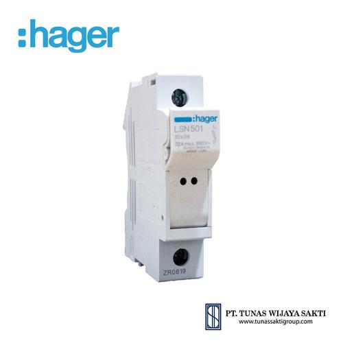 Jual Hager LSN 501 Fuse Base for Cylindrical Fuse 10.3 x 38mm - Kota ...