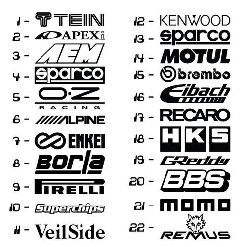 Jual Sticker Cutting Sponsor JDM Racing - Hitam - Kab. Garut ...