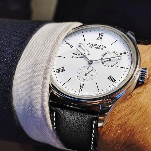 Jual 2019 Luxury Man Parnis Power Reserve Automatic Watch Mechanical ...