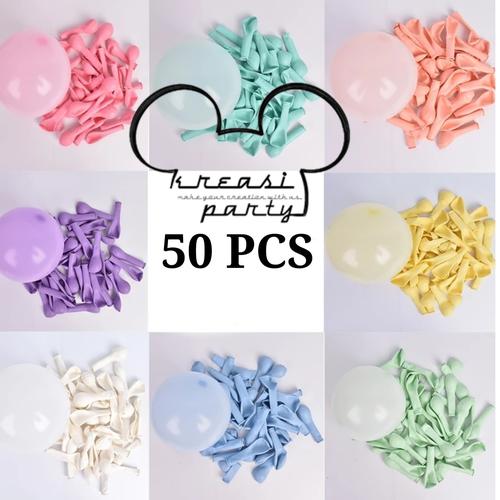 Promo Balon Latex Macaron Isi 50 Pcs / Balon Pastel / Balon Karet ...
