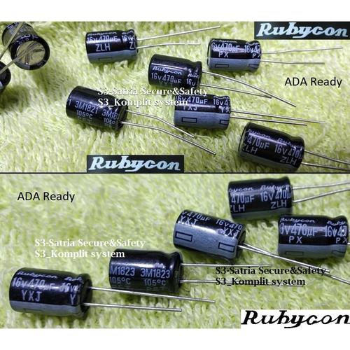 Jual Elco 470uF 16V Rubycon 470 uf 16 V Electrolytic capacitor kapasitor - Jakarta Timur - S3 ...