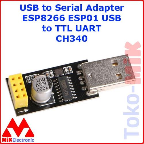 Jual USB TO SERIAL ADAPTER ESP8266 ESP01 ESP01S USB TO TTL UART CH340 ...