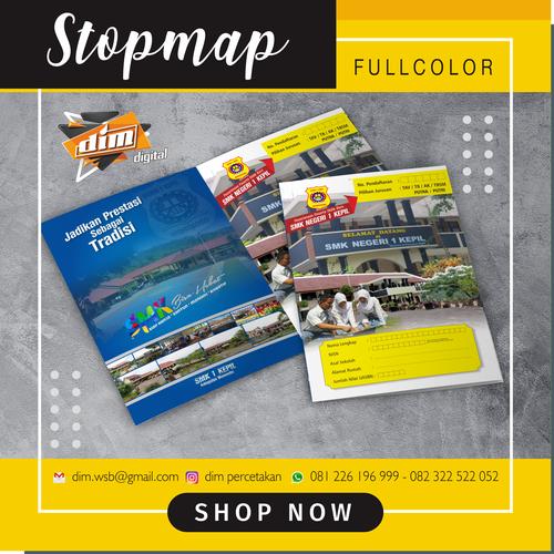 Jual CETAK STOP MAP FULL COLOR MAP FOLDER/STOP MAP F4/A4 Map Sekolah / Kantor Custom DIM - Dalam ...