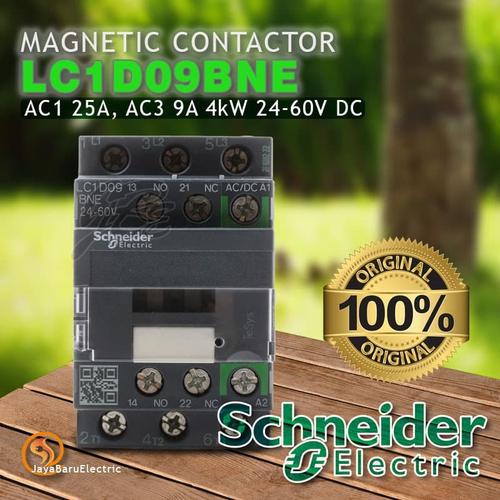 Jual Kontaktor Contactor Schneider LC1D09BNE LC1D09 24V-60V AC/DC ...