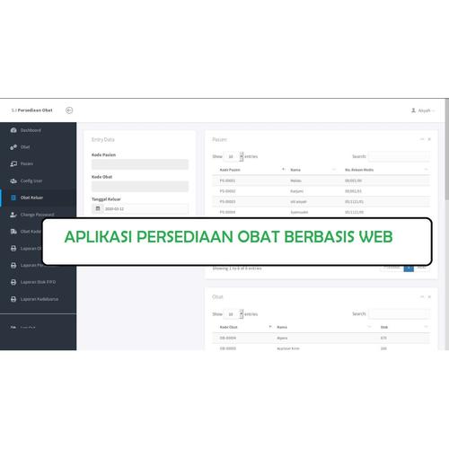 Jual Source Code Aplikasi Persediaan Obat Berbasis Web - Kab. Tuban - Toko Tuban Online | Tokopedia