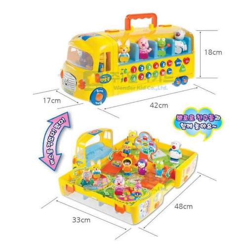 Jual Mainan Anak Asli Korea Pororo School Bus Kindergarten Figurine ...