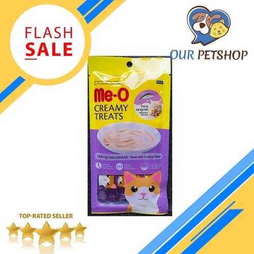 Jual SNACK KUCING MEO Me-0 Creamy Treats Rasa tuna with scallop 1 pack ...