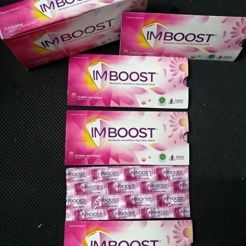 Jual IMBOOST TABLET penambah daya tahan & imun tubuh 1 strip isi 10 ...