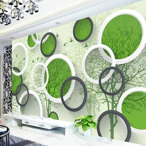 Jual Wallpaper|Walpaper Sticker Dinding Motif Polkadot Ring Hijau ...