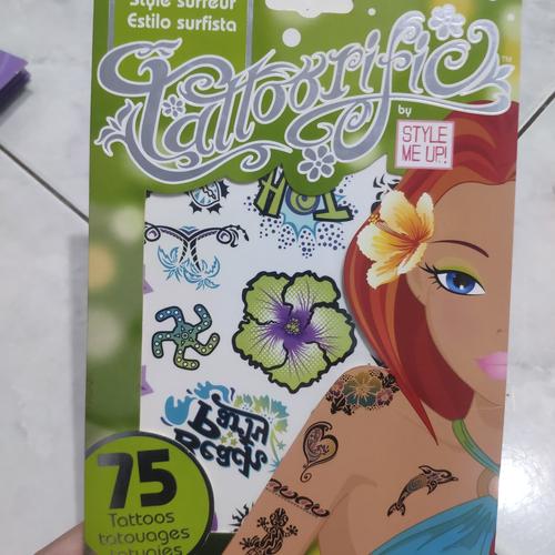 Jual style me up barbie tattoo anak mainan tato anak ORI tattorific ...