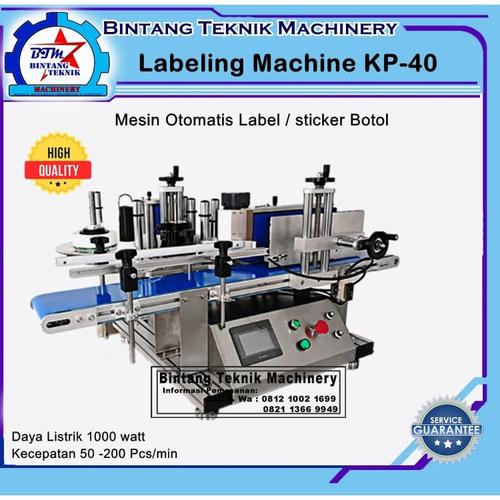 Jual mesin labeling botol sticker label botol otomatis type KP-40 - Kab. Tangerang - Bintang ...