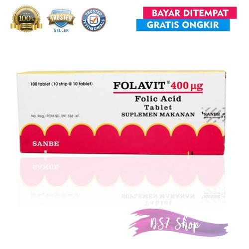 Jual Asam Folat Folavit / Folic Acid 400 mcg - Kab. Sleman - DS7 Shop ...