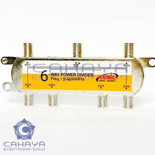 Jual Power Divider Matrix 6 Way Splitter PD-6F Frekuensi 900-2150Mhz ...