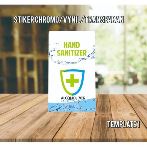 Jual Sticker Label Hand Sanitizer / Antiseptik / Disenfektan / dll ...