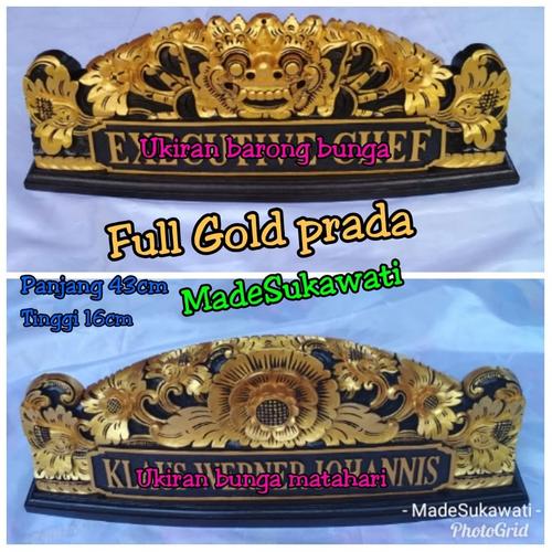 Jual Papan Nama Meja ukiran bali Full PraDa isi Tatakan - ukiran barong ...