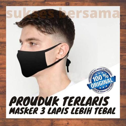 Jual masker kain 3 lapis/masker kain hijab/masker anti polusi/masker ...