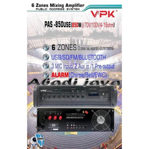Jual Amplifier Systems Vpk Pas850use 850watt 6zones Pas 850use pas850 ...