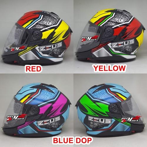 Jual Zeus ZS613C Modular AJ11 Helm Zeus 613 Modular Multifungsi ZS-613C ...