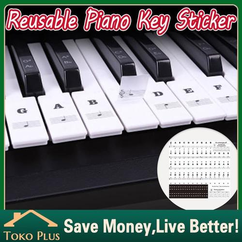 Jual 37/49/54/61/88 Key Piano Sticker Keyboard Piano Transparan - Kota ...